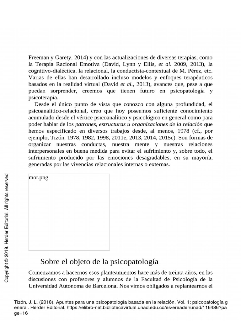 Tiz N, J. L. (2018) - Apuntes para Una Psicopatolog°a Basada en La ...