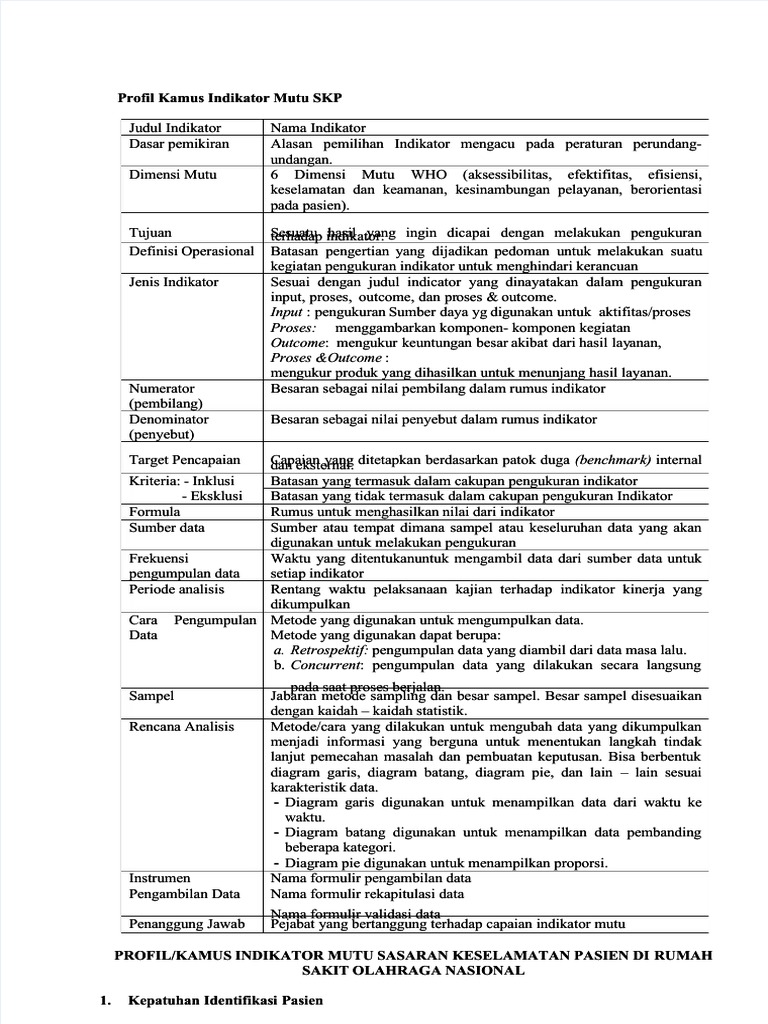 PDF Profil Indikator Mutu SKP Igd Compress | PDF