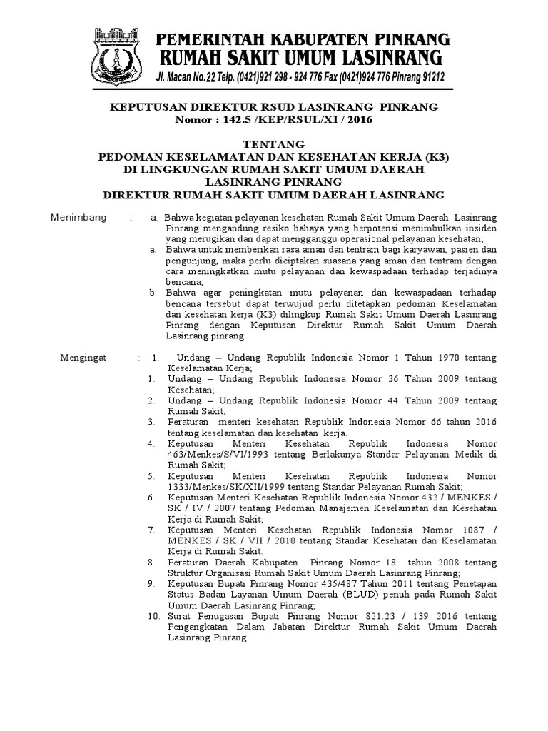 SK Pedoman MFK | PDF