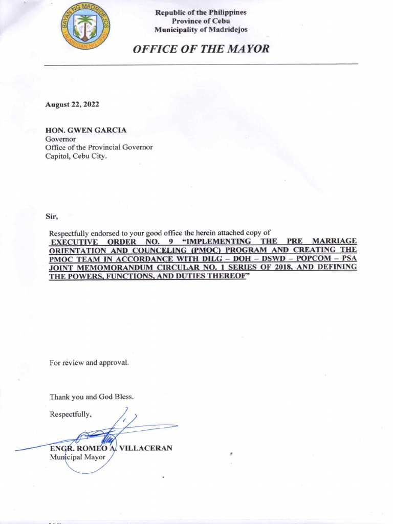 Letter To Gov. Gwen EO 9 | PDF