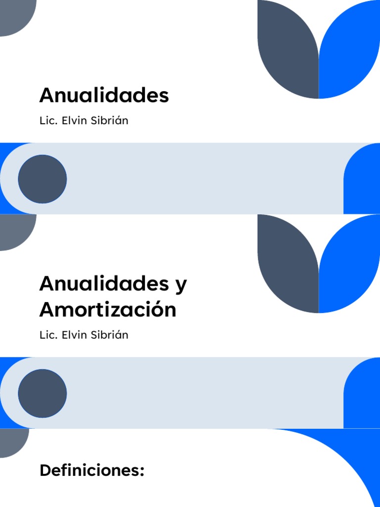Anualidades y Amotización | PDF | Amortización (Negocio) | Interés