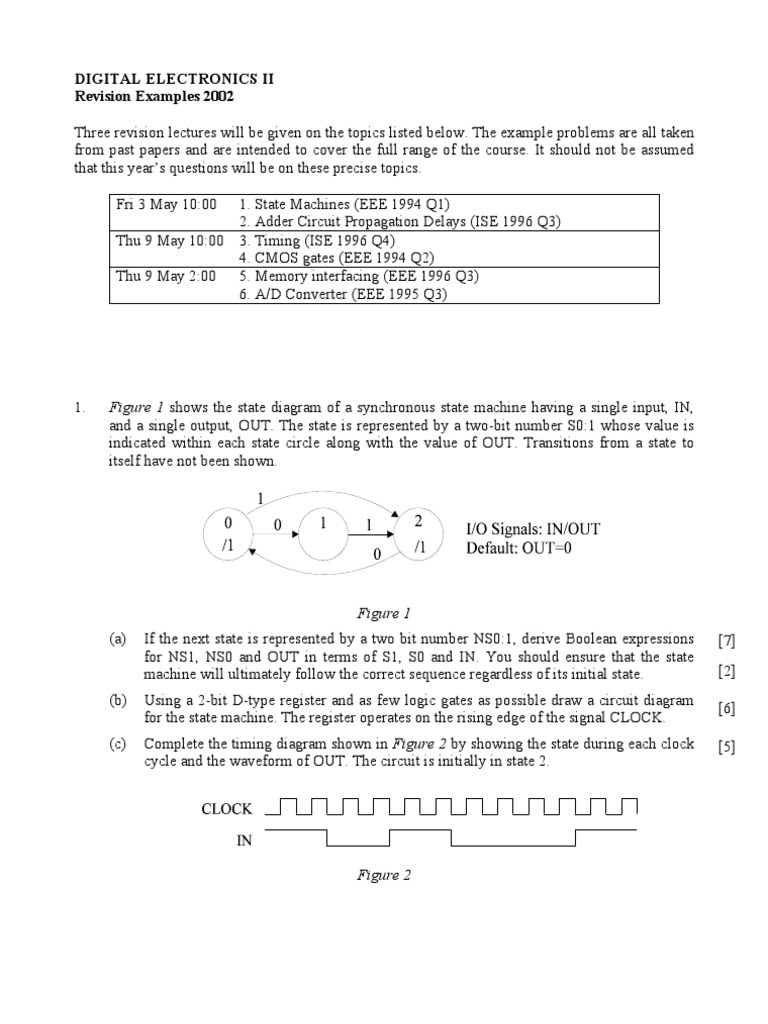Digital Electronics Ii Revision Examples 2002 | Download Free PDF ...