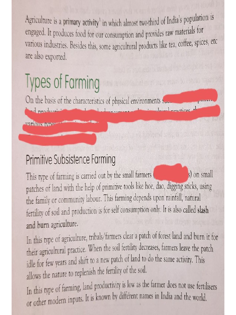 Geography Ch Agriculture Pdf