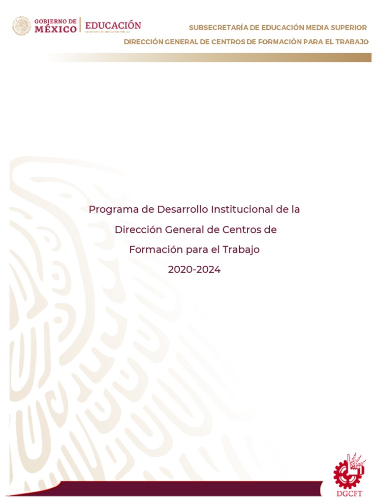 Pdi DGCFT - 2020 2024 | PDF | Capital (economía) | Planificación