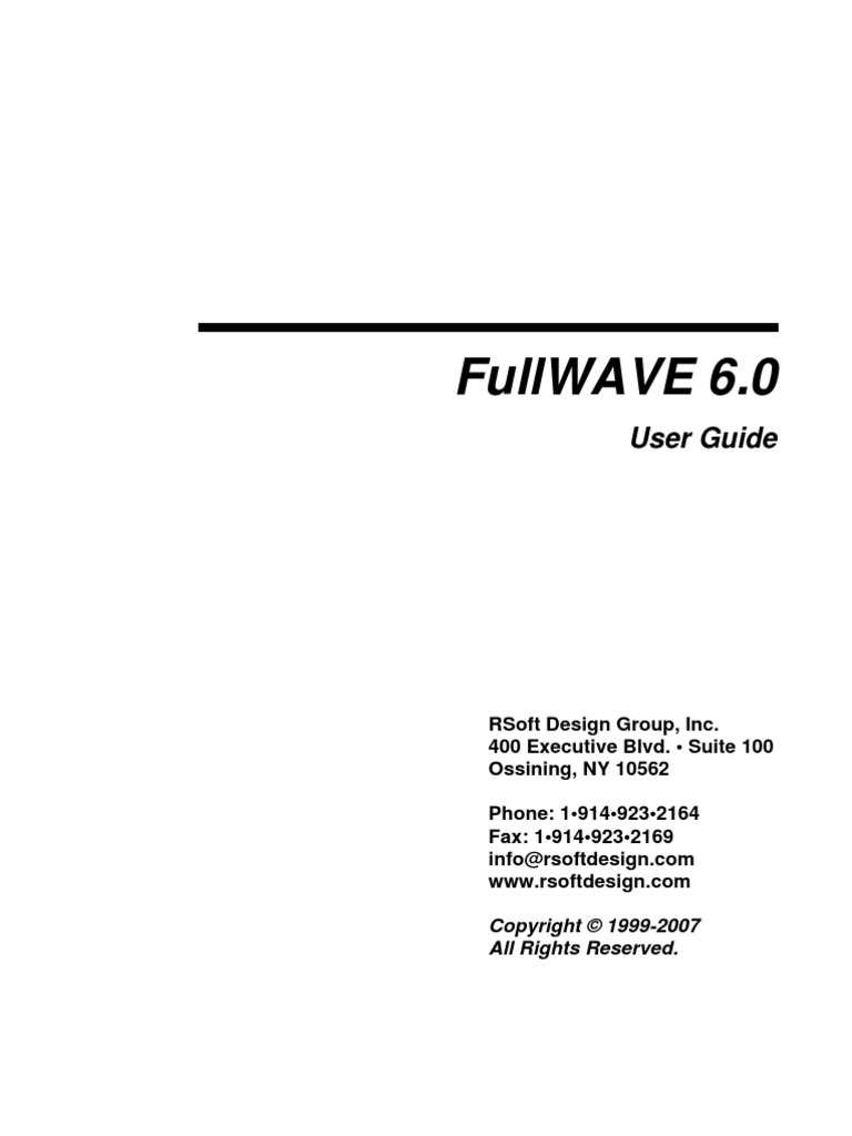 Full Wave | PDF | Installation (Computer Programs) | Graphical User Interfaces