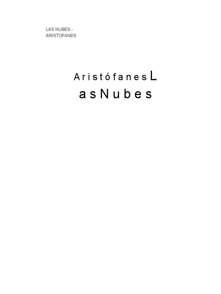 Aristofanes Las Nubes Versión Legible Pdf
