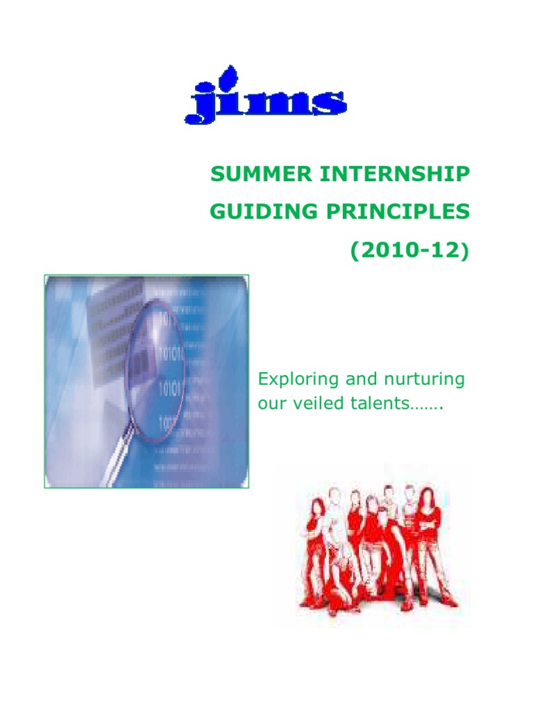 Booklet | PDF | Mentorship | Internship