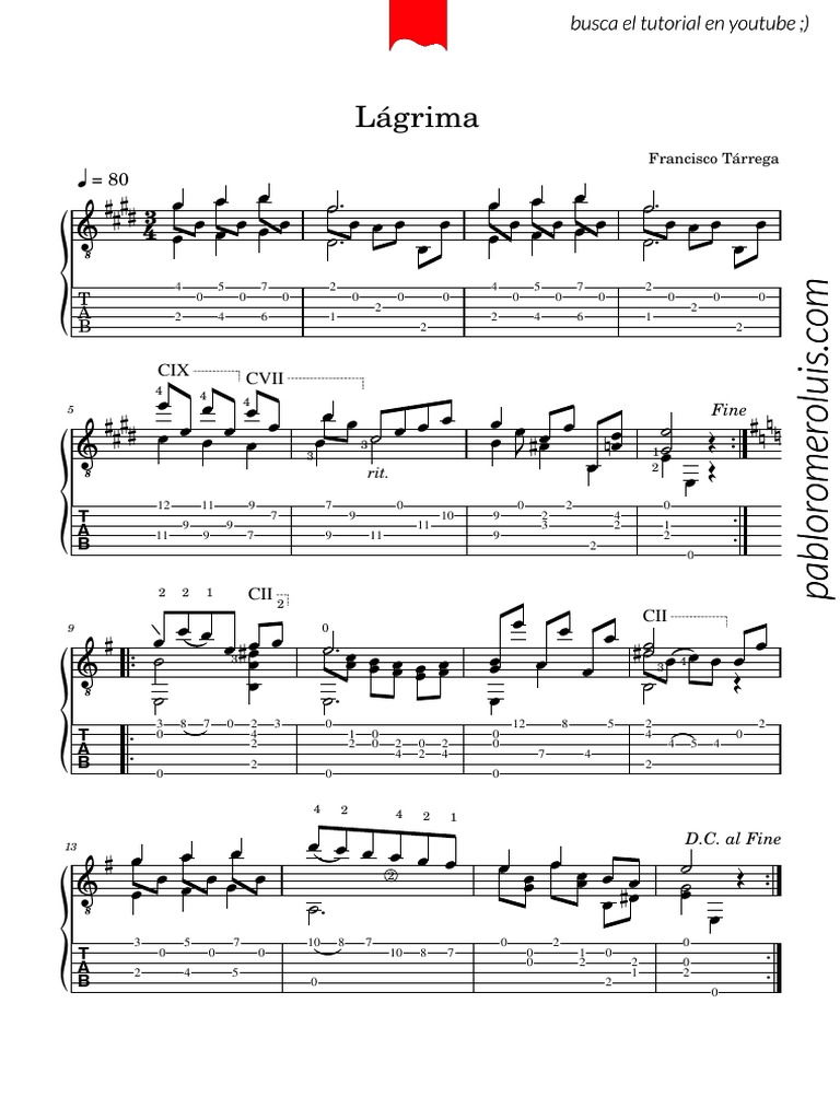 Lágrima-original-y-versión | PDF | Composiciones