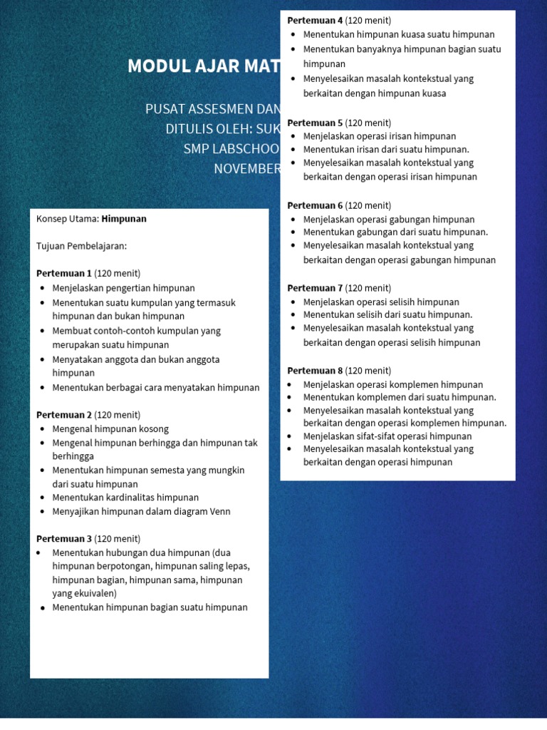 Contoh RPP Mat SMP (Akan Dimodifikasi) 2 | PDF