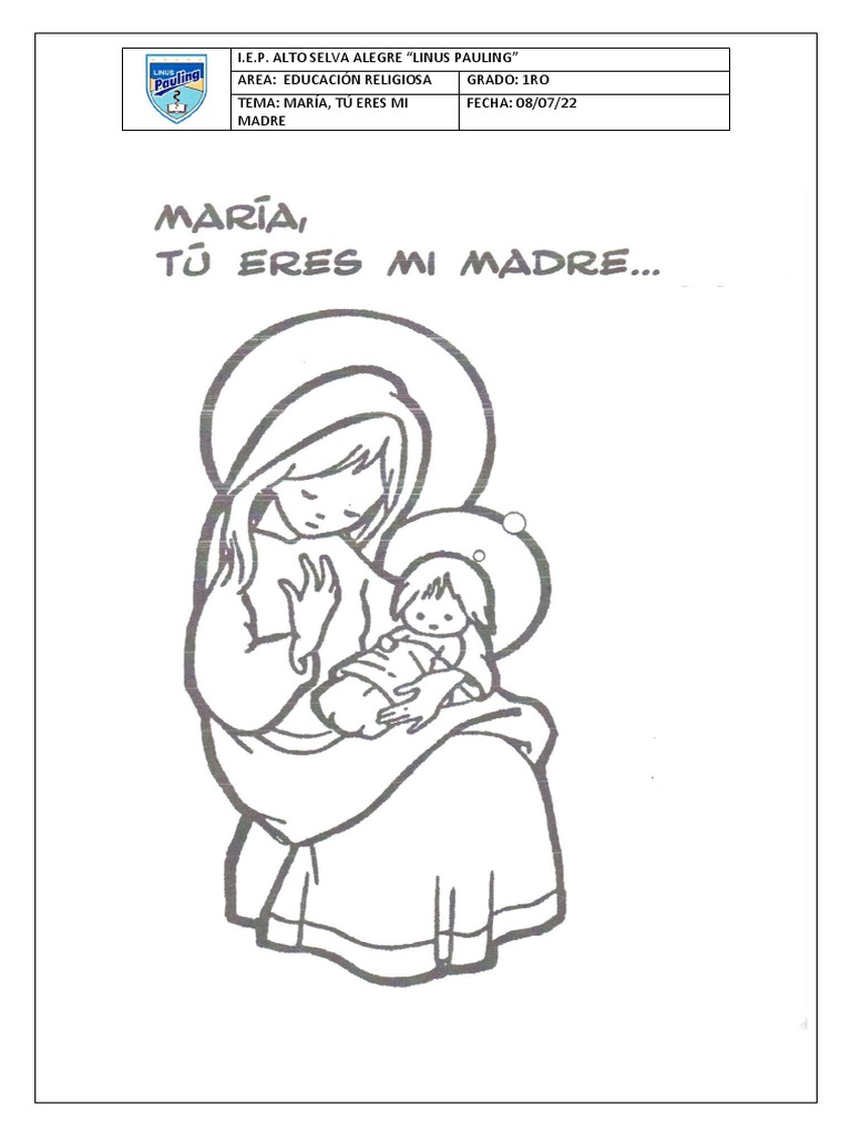 María, Tú Eres Mi Madre - Educación Religiosa | PDF