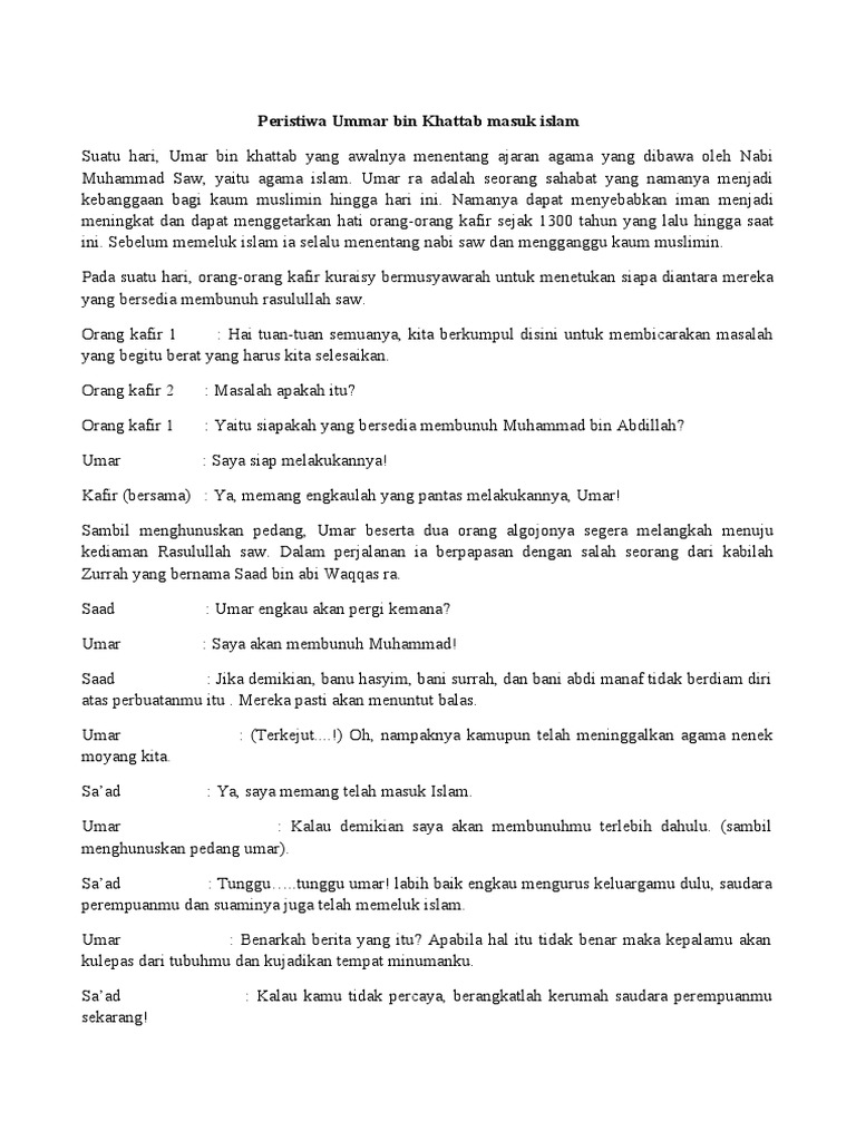 Drama Umar Bin Khattab | PDF