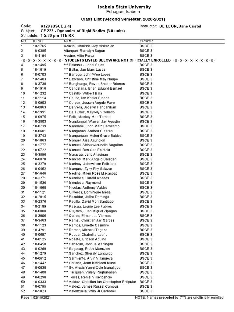 BSCE 2 4 - CE 223 Dynamics of Rigid Bodies | PDF