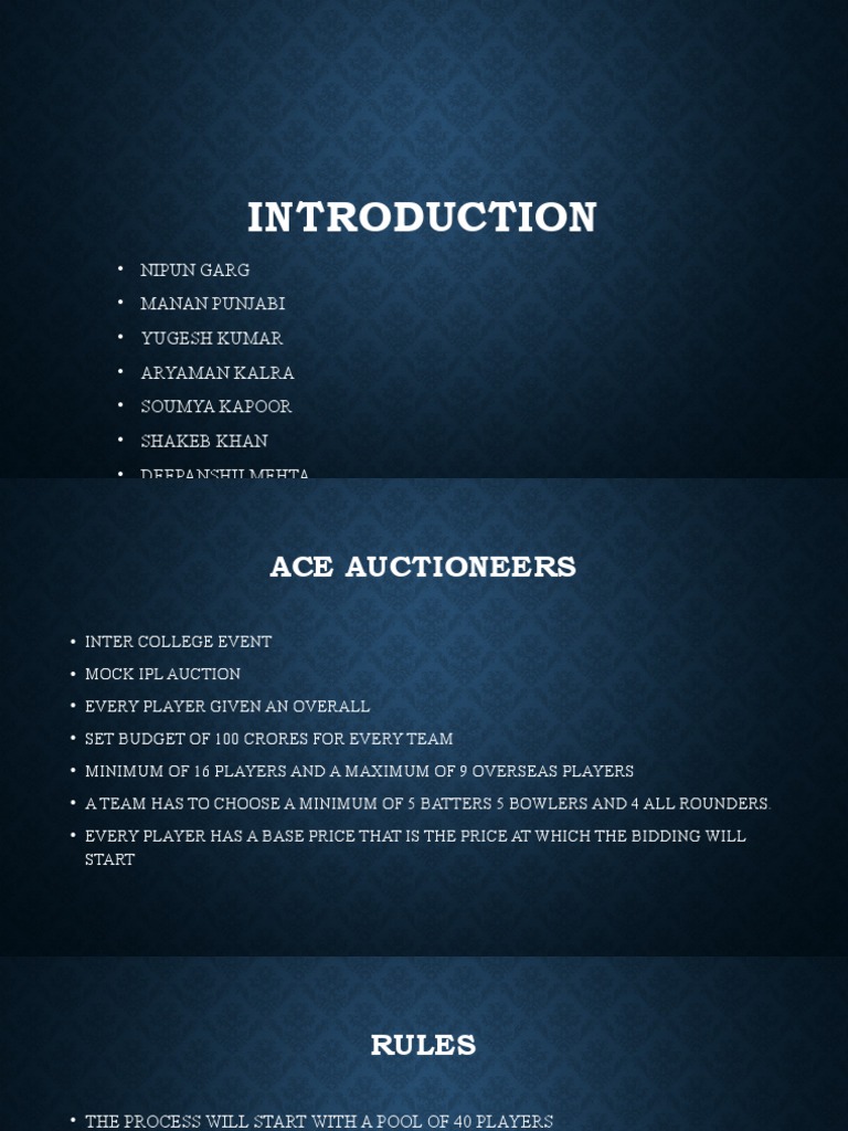 Ipl Auction | PDF