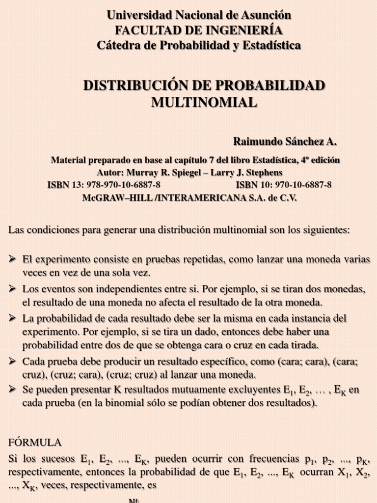 Distribución Multinomial | PDF | Probabilidad | Science