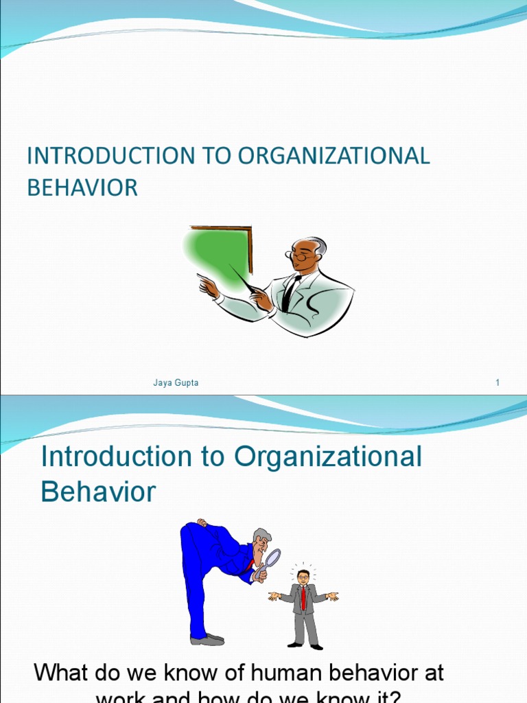 Introduction To OB | PDF | Psychology | Attitude (Psychology)