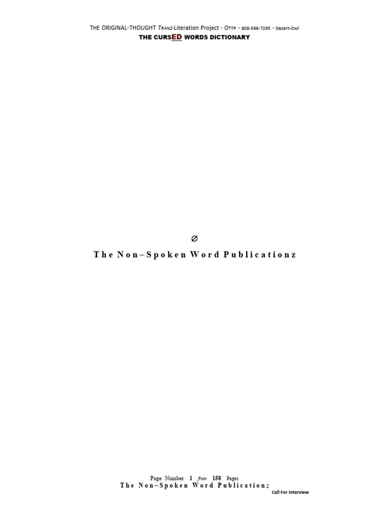 The CursED WORDS Dictionary | PDF | Dictionary | Linguistics