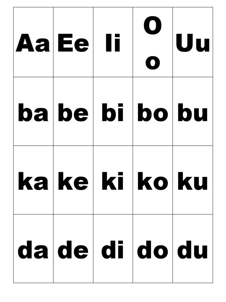 Aaeeii O O Uu Babebibobu Kakekikoku Dadedidodu | PDF