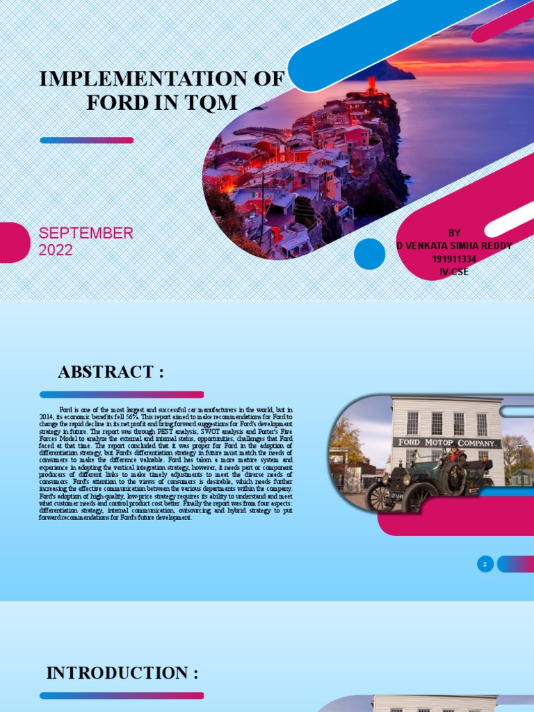 Implementation of Ford in TQM | PDF | Strategic Management | Ford Motor ...