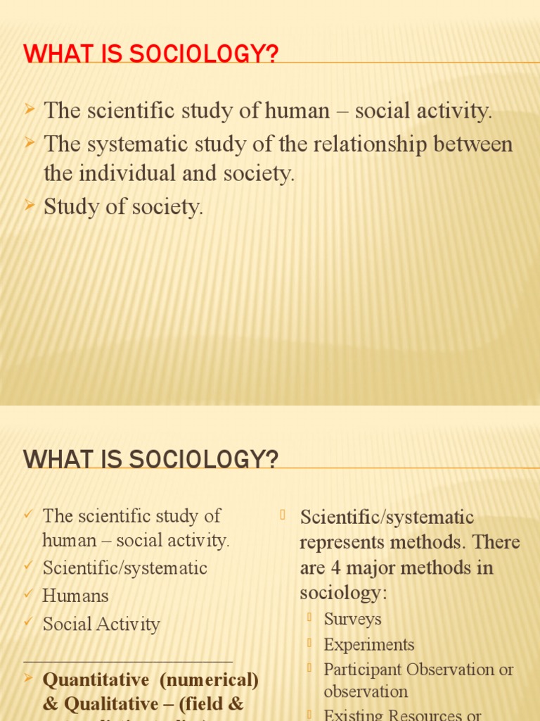 Witt 1 What Is Sociology | PDF | Sociology | Social Structure