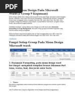 Fungsi Menu Home Pada Microsoft Word | PDF | Komputer