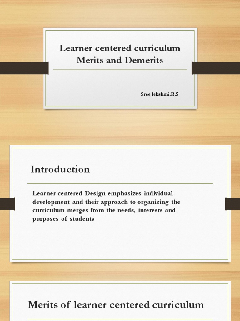 Learner Centered Curriculum Merits and Demerits | PDF