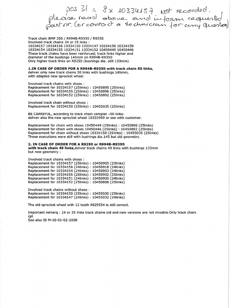 R9350 - R9250 Track Upgrades | PDF