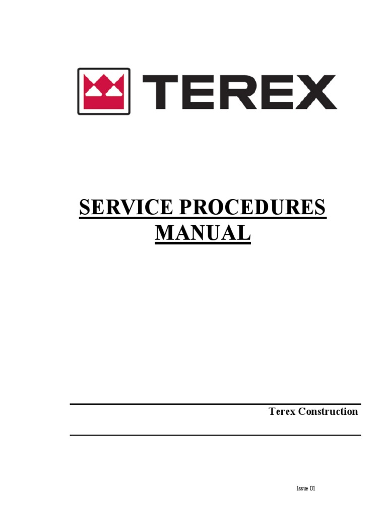 Terex Service Procedures Manual | PDF | Cargo | Loader (Equipment)
