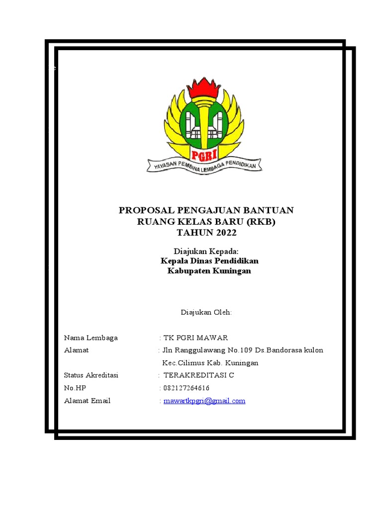 Proposal Pgri Mawar | PDF