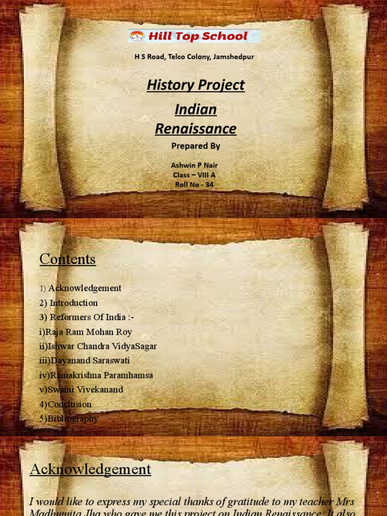 History Project Indian Renaissance | PDF | Swami Vivekananda | Ramakrishna