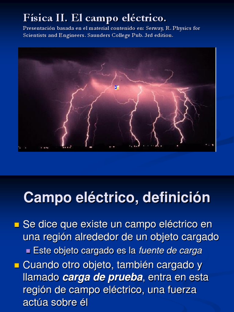 Campo Eléctrico: Definición y Propiedades | PDF | Electricidad | Carga ...