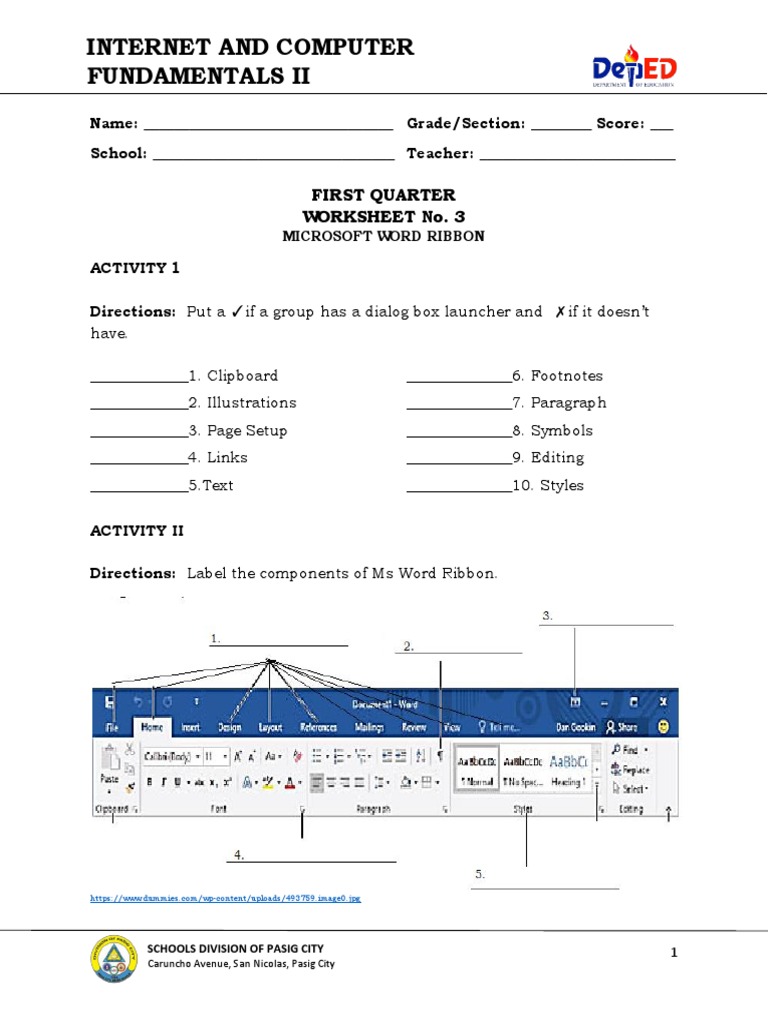 Sptve - Icf 8 - Q1 - DW3 | PDF | Computers