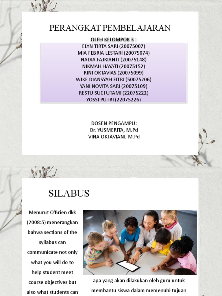 Perangkat Pembelajaran | PDF