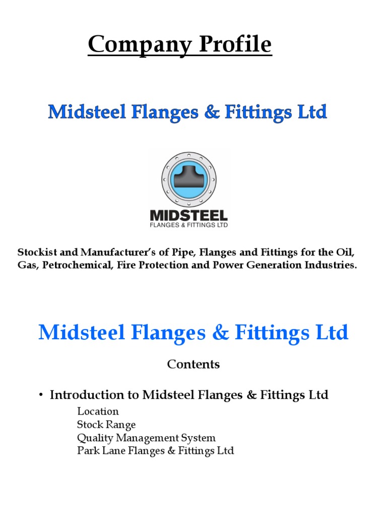 Midsteel Pipe Fittings Manufacturer Profile | PDF | Pipe (Fluid ...