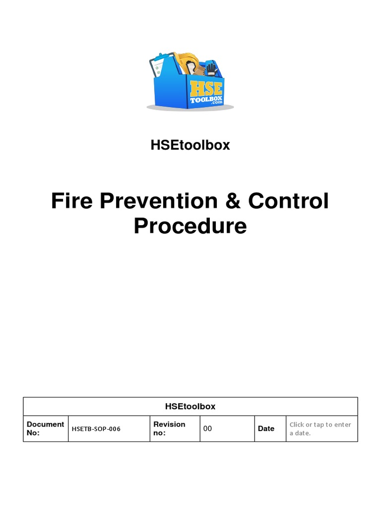 Fire Prevention Control Procedure 1663135363 | PDF