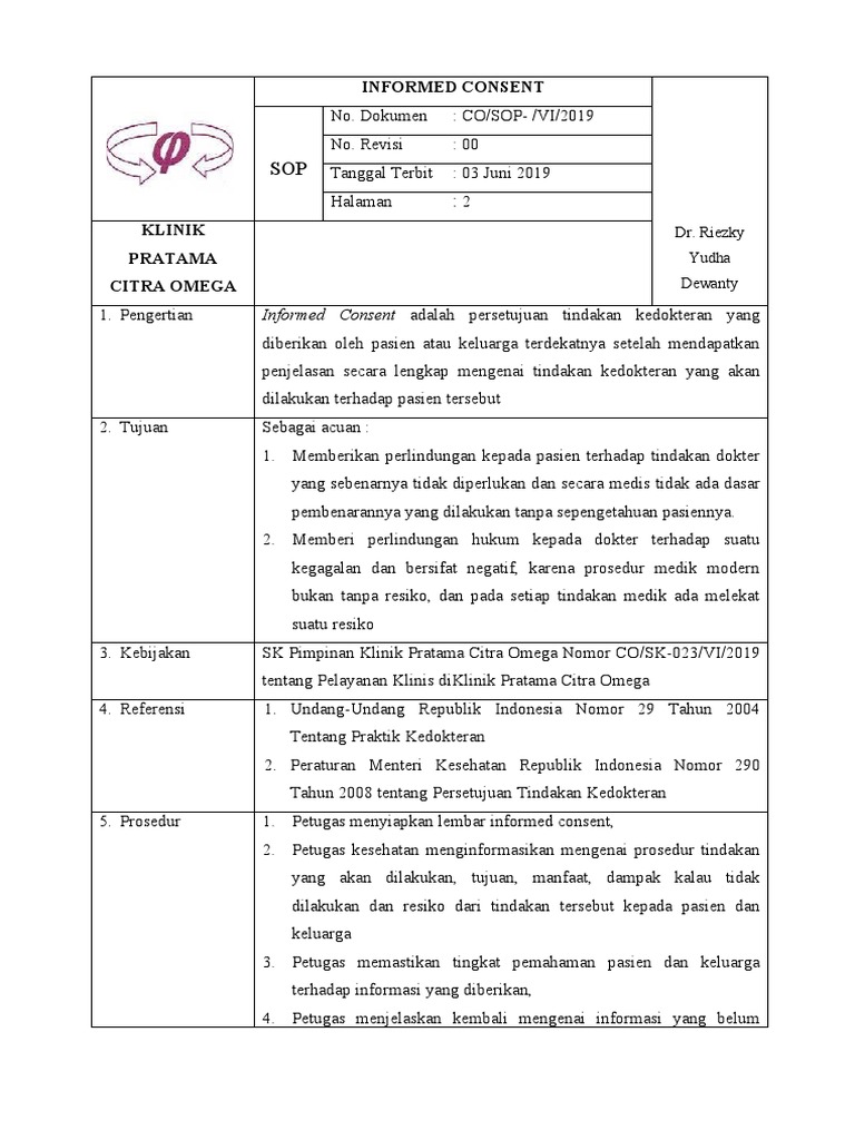 2.4.4 Ep 1 Sop Informed Consent | PDF