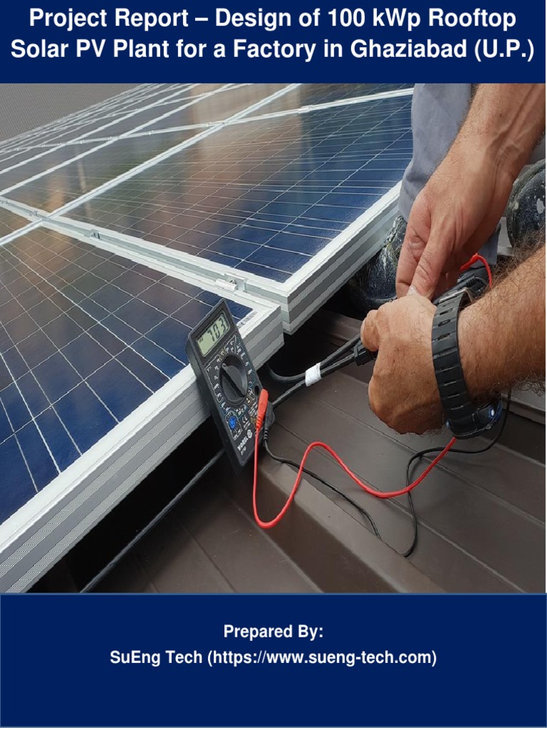 100 KWP Solar PV Based Rooftop Power Project Report 1660810847 | PDF ...