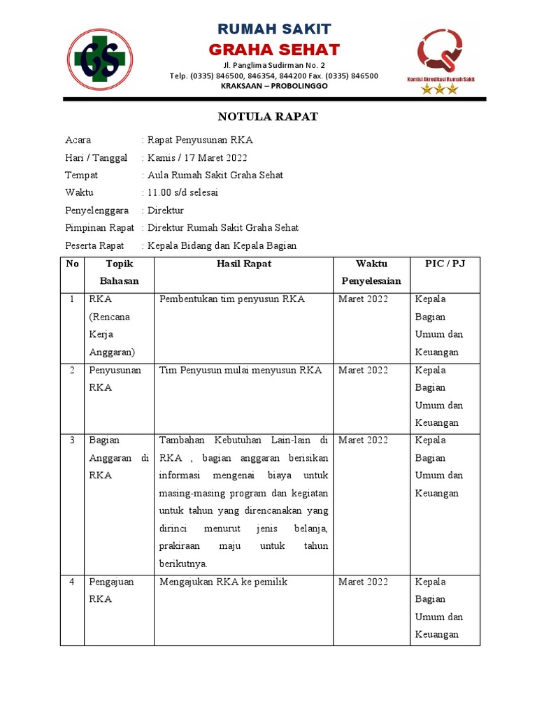 NOTULA Rka 2022 | PDF