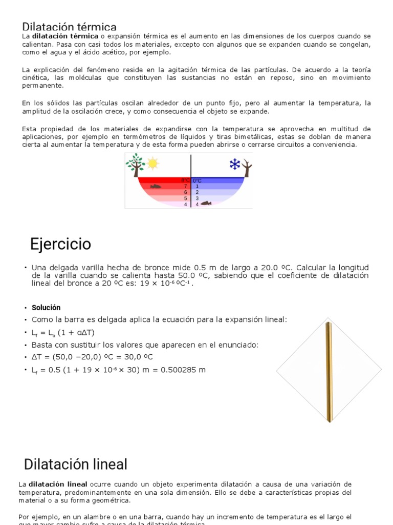 Tema 4 y 5 Fisica | PDF | Expansión térmica | Calor