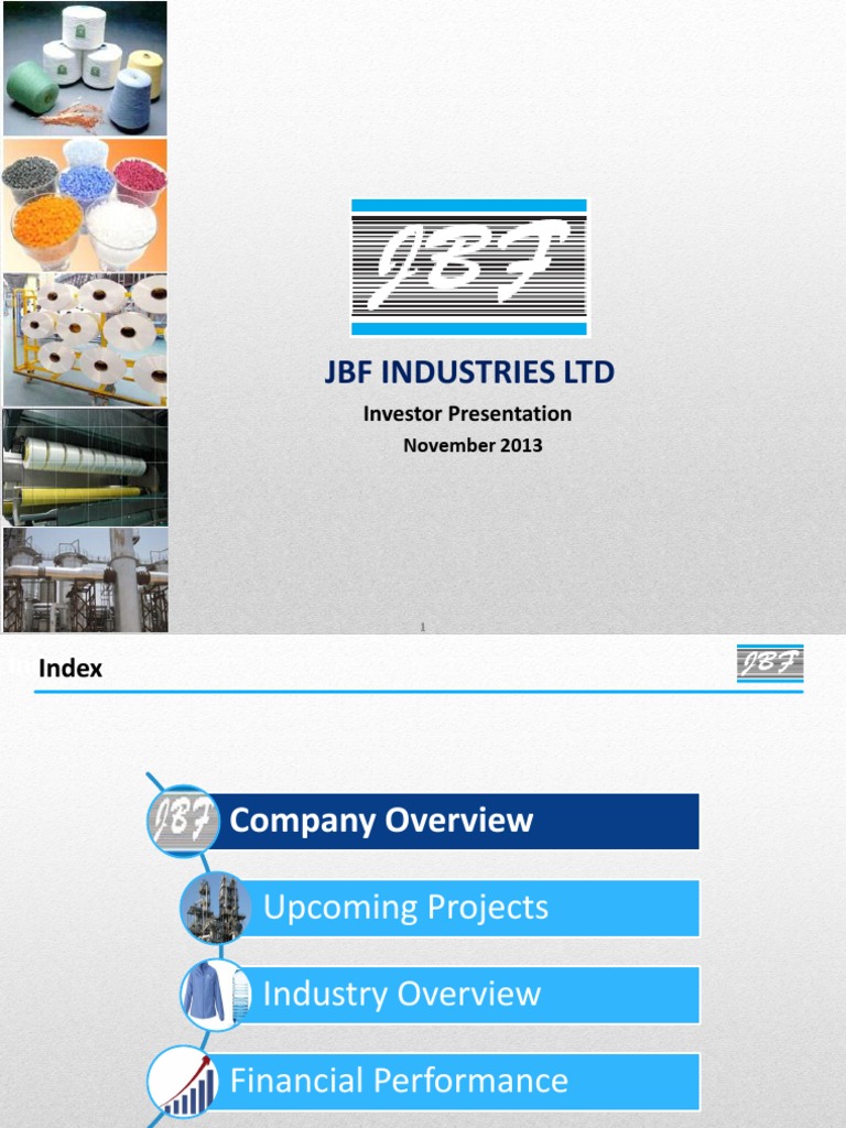 JBF Investor Presentation - Novembe | PDF | Polyester | Economies
