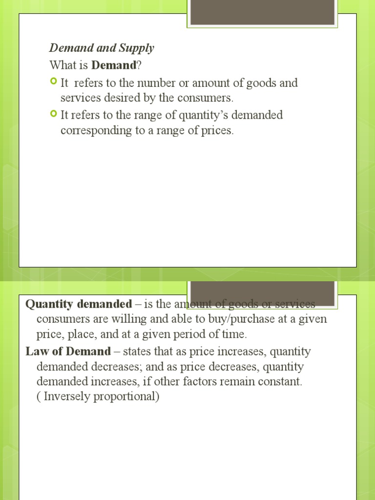 Demand and Supply Powerpoint | PDF | Supply And Demand | Supply (Economics)