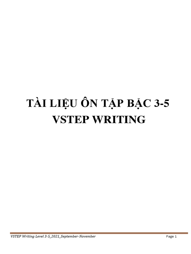 VSTEP WRITING - 2021.sept Nov - 18p 1 | PDF