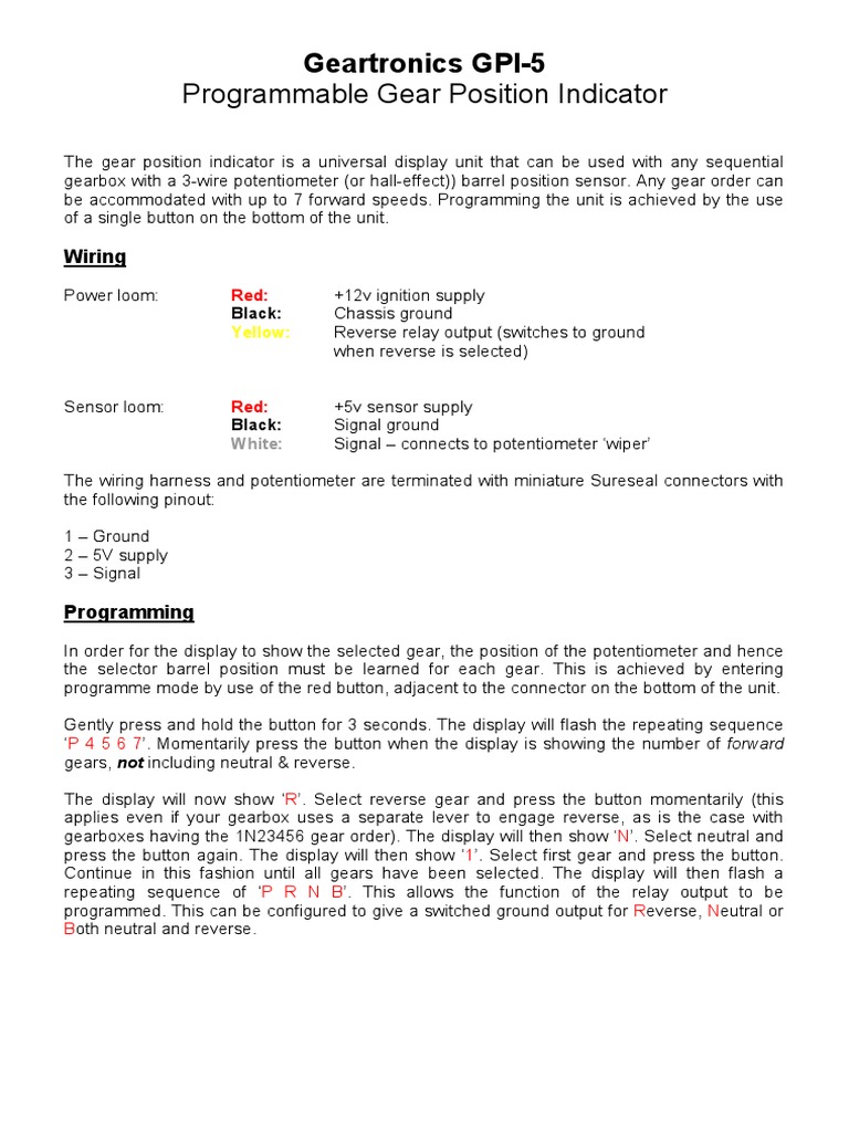 Gpi 5 | PDF | Electrical Components | Manufactured Goods