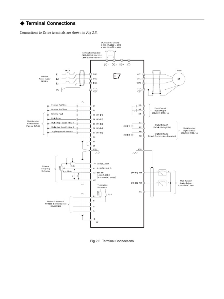 Terminal Connections: Connections To Drive Terminals Are Shown in Fig 2 ...