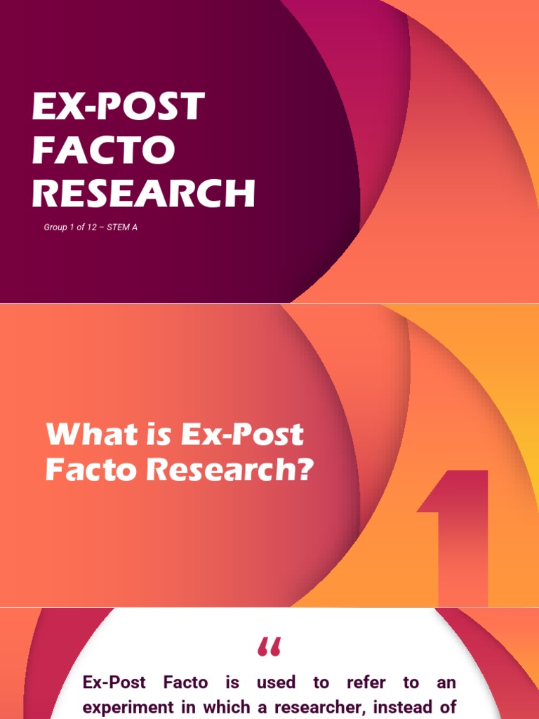 Ex Post Facto Explained | PDF | Causality | Cognitive Science