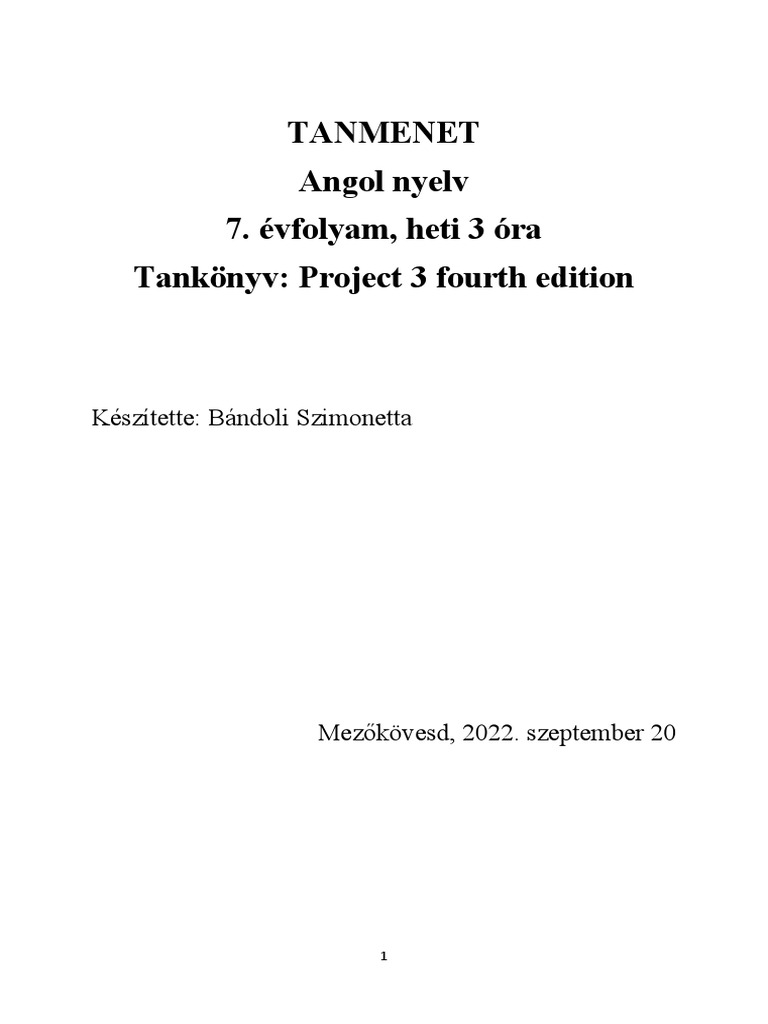 Angoltanmenet7 Oszt | PDF