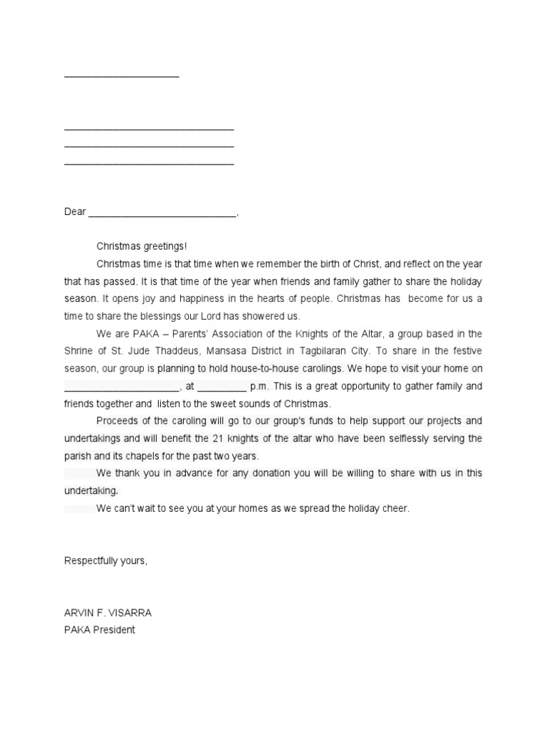 Caroling Letter | PDF