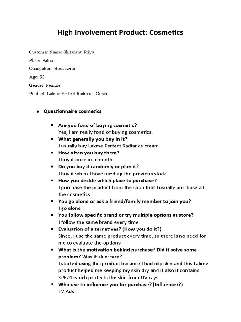 High Involvement Product | PDF | Brand | Marketing