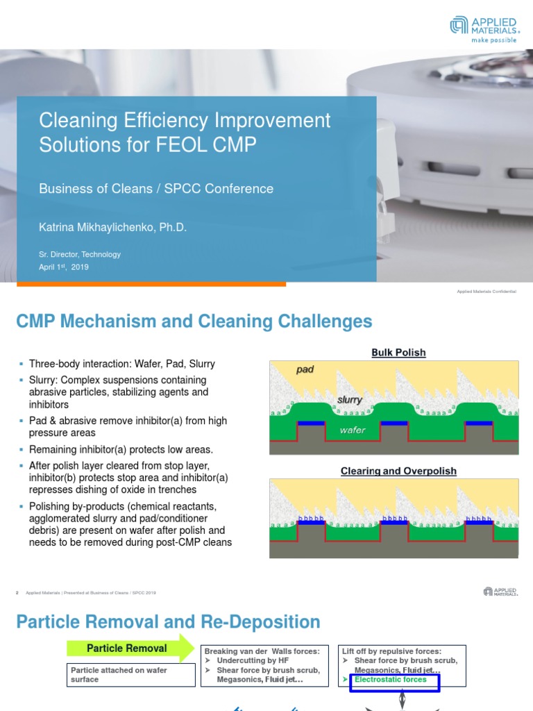 Cleaning Efficiency Improvement For FEOL CMP | PDF | Shear Stress ...