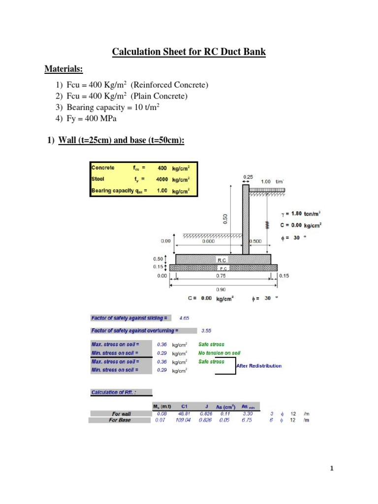 Calculation Sheet For Duct Bank - REV02 | PDF | Technology & Engineering