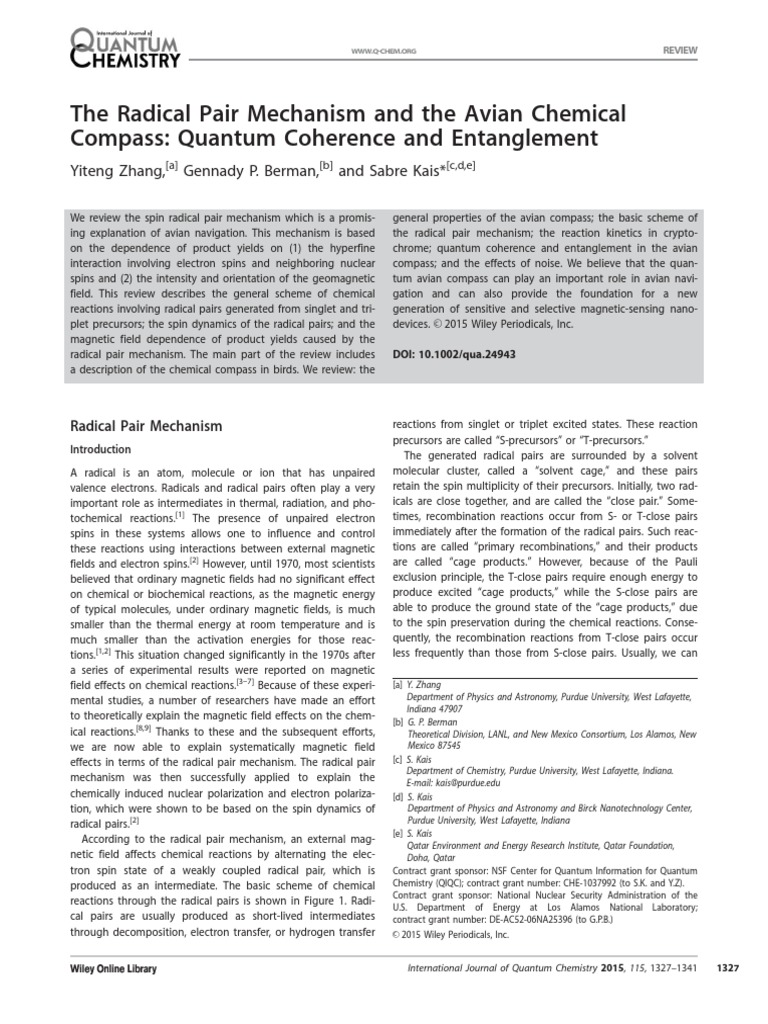 1 - Quantum Coherence and Entanglement | PDF | Magnetism | Chemical ...